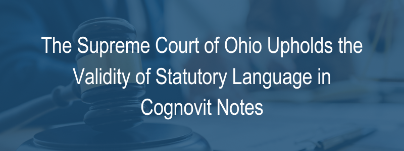The Supreme Court of Ohio Upholds the Validity of Statutory Language in ...