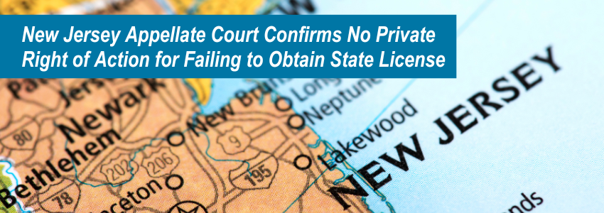New Jersey Appellate Court Confirms No Private Right of Action for ...